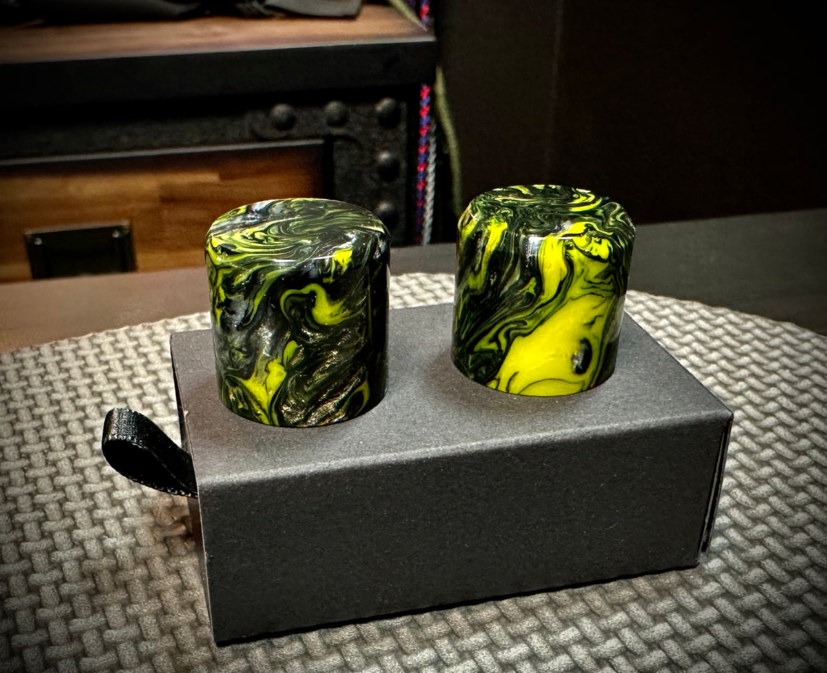 Custom "Yellow Damascus" Guitar and Bass Volume knob Set – Tactical ...